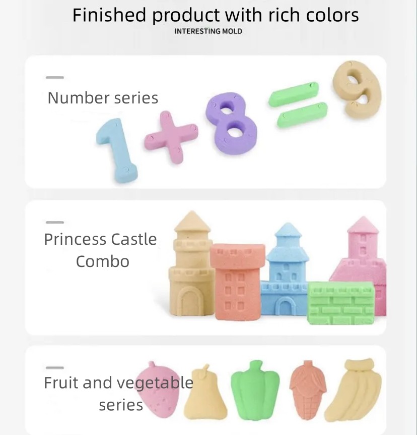 1 kg 39Pcs Sand Sets Dynamic Eco Sand Castle Play Set Slime Tools Play ...