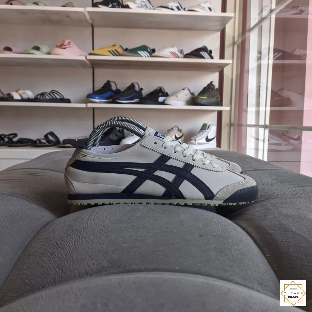 Onit.suka Tiger MEXICO 66 Beige Navy Sneakers Cream Charcoal Blue Low ...