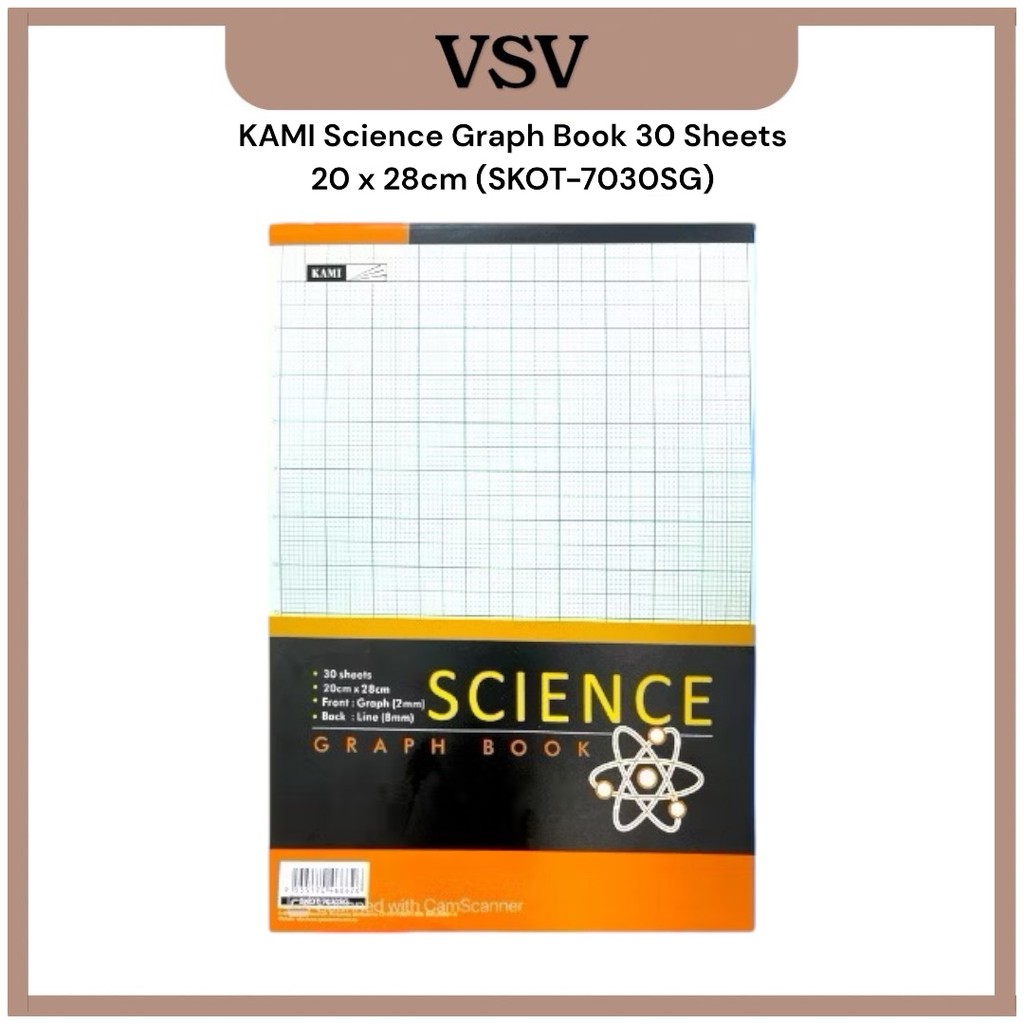 KAMI Science Graph Book 30 Sheets 20 x 28cm (SKOT-7030SG) | Shopee Malaysia