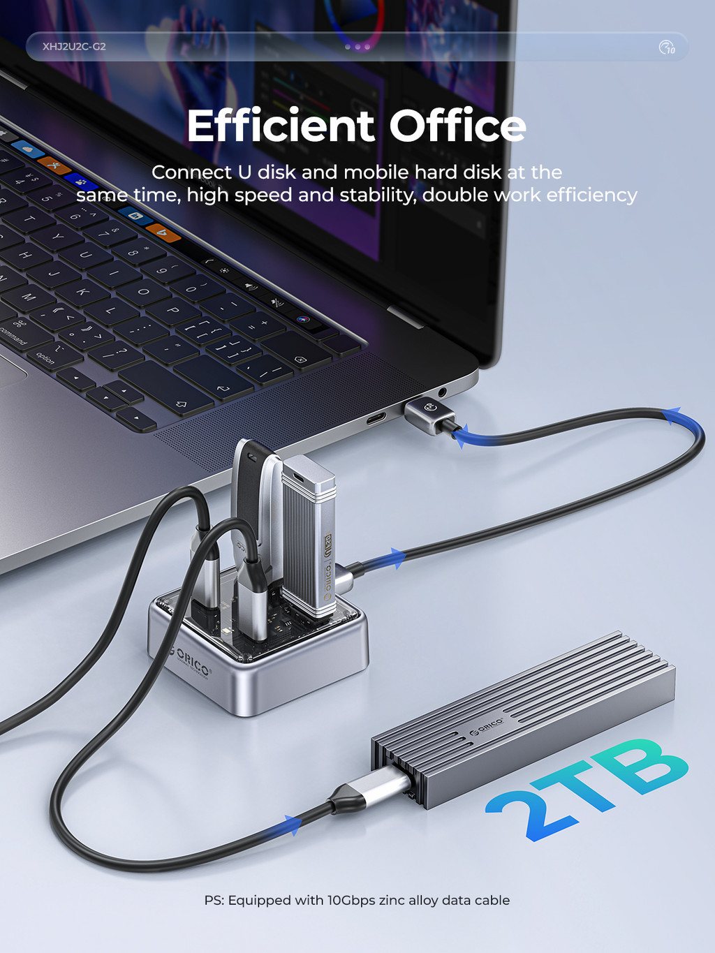 ORICO Transparent Usb C Hub 4 Port Expansion With Power Supply ...