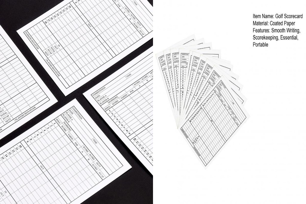gowinter High-quality Golf Scorecard Paper Durable Golf Scorecard Paper ...