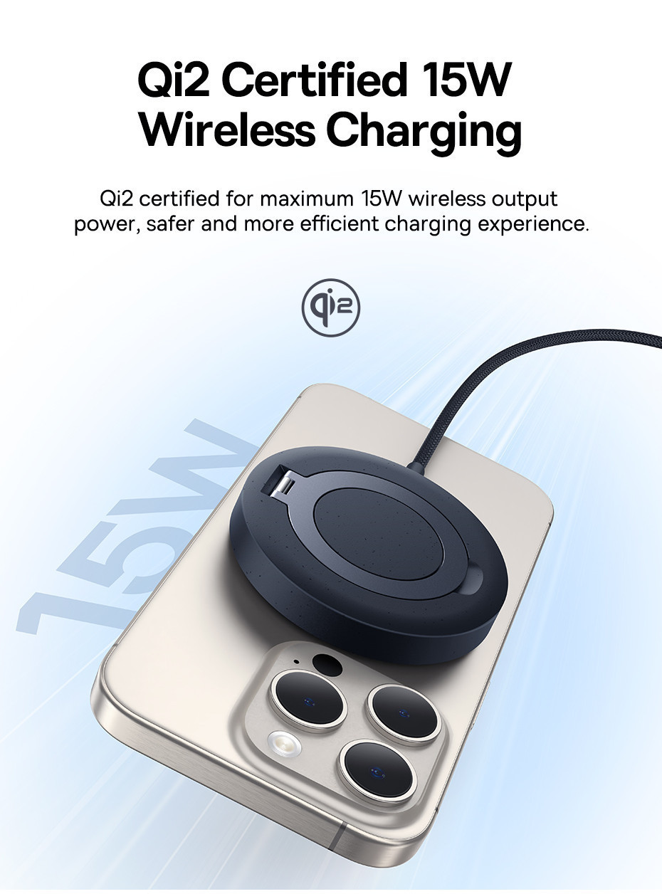 Baseus Simple Mini4 MagSafe Magnetic Wireless Charger Qi2 15W Phone ...