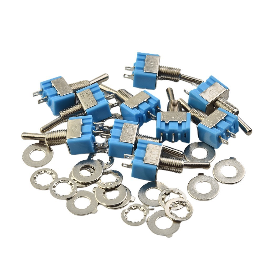 ⁿ ᵐᵅʸ] 10pcs MTS-101 2 Pin SPST ON-OFF 2 Position 6A 250V AC Mini ...