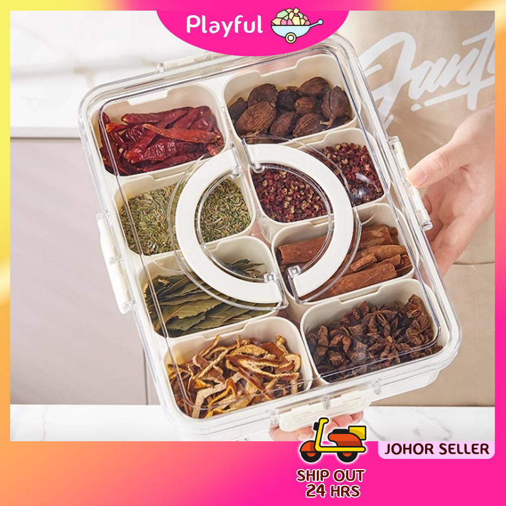 【PLAYFUL】Food Storage Containers Stackable Refrigerator Organizer Bins ...