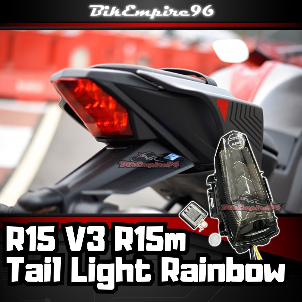 Yamaha R15 V3 R15m Integrated Tail Light Rainbow with Signal Light ...