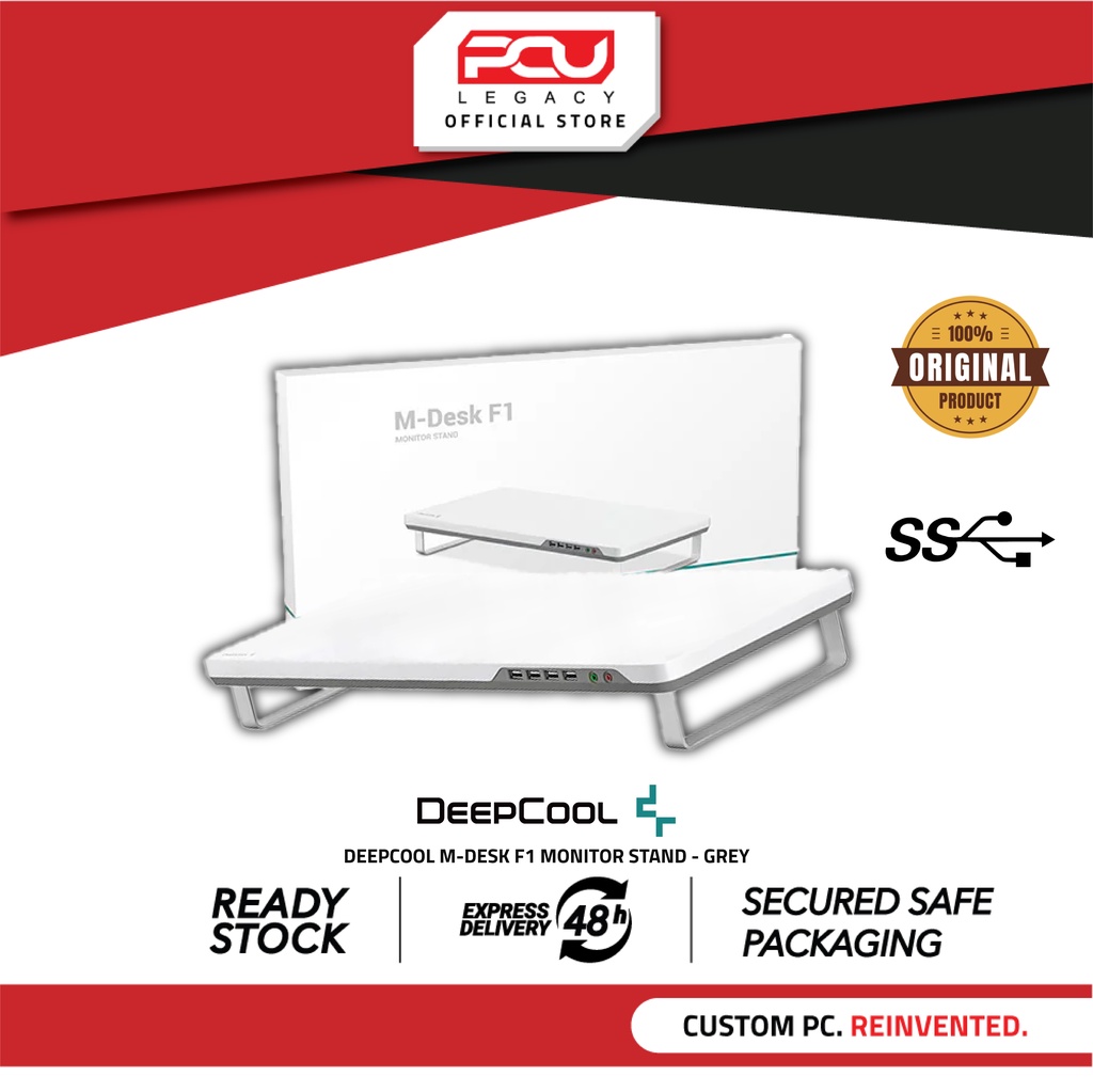 DEEPCOOL M-DESK F1 MONITOR STAND - GREY | Shopee Malaysia
