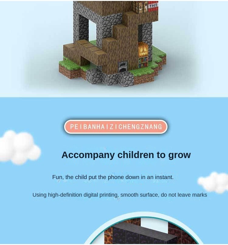 Minecraft my world magnetic cube building blocks DIY peripheral magnet ...