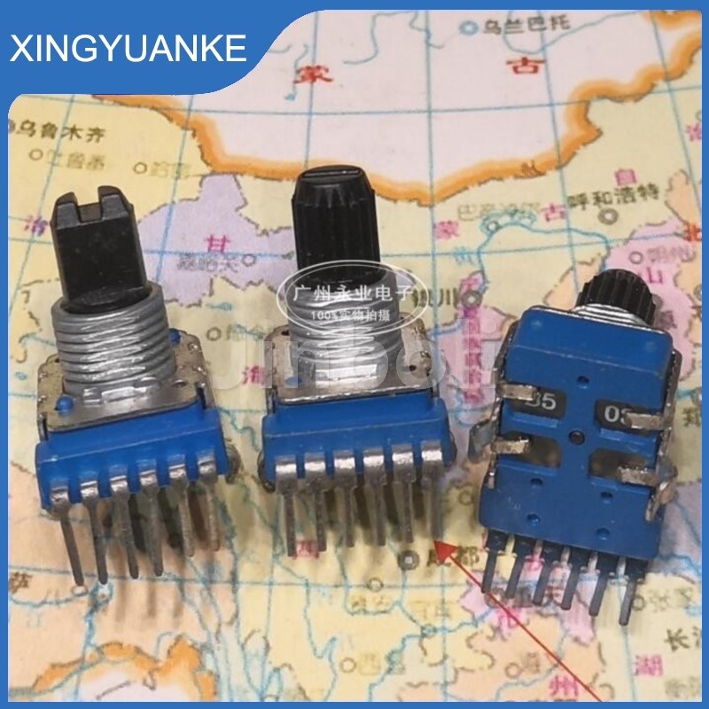 2PCS RK12 Type Double Potentiometer Vertical 6Pins B50K B503 Audio ...