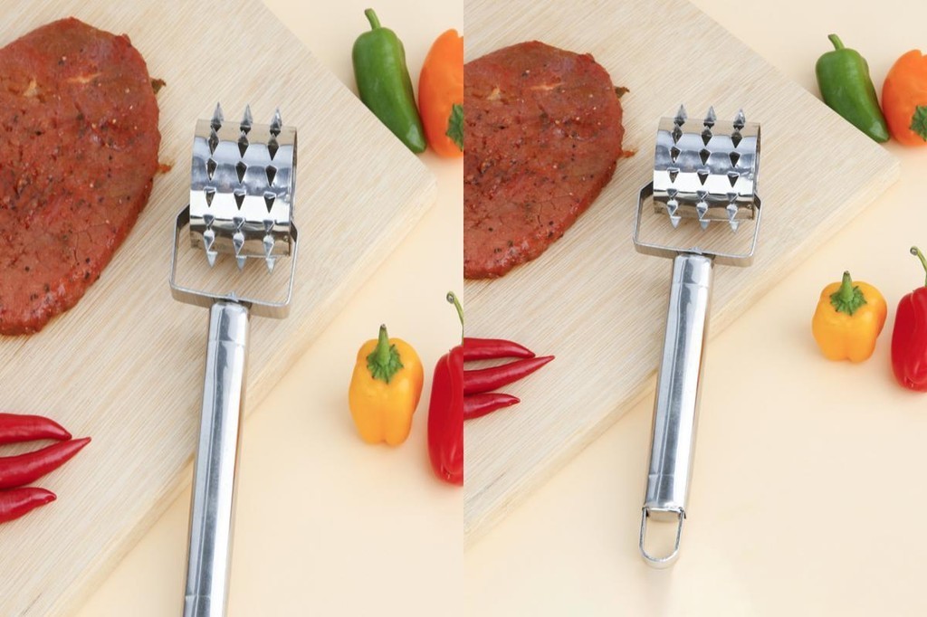 huobianj Rolling Blade Meat Mallet Rolling Meat Tenderizer Stainless ...