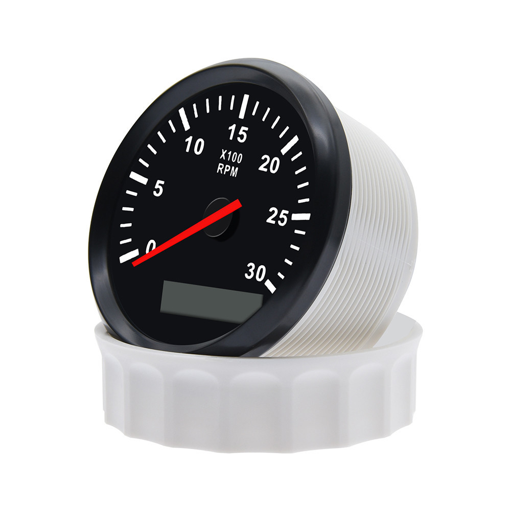 3000/4000/6000/8000RPM 85mm Boat Tachometer +M16 Sensor Marine Tacho ...