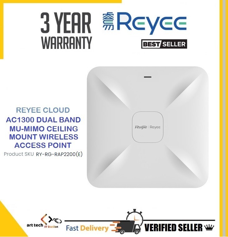 REYEE CLOUD AC1300 DUAL BAND MU-MIMO CEILING MOUNT WIRELESS ACCESS ...