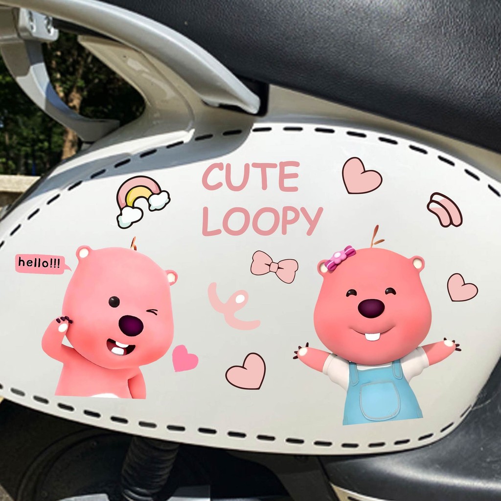LOOPY Cartoon Stickers Cute Beaver Decorative Stickers Waterproof ...