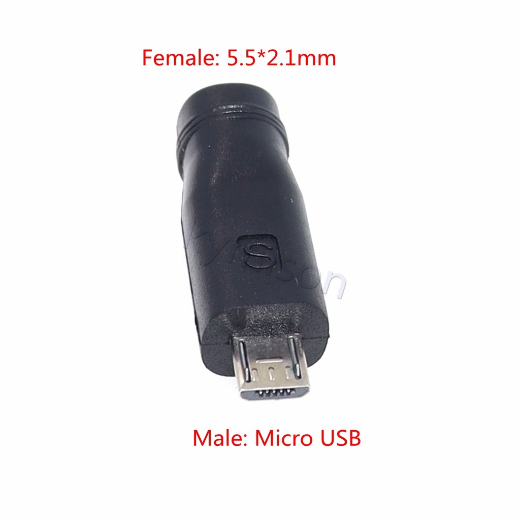 2pcs Type C / Tablet Micro USB 2.0 to DC 5.5x2.1 mm Power Jack Adapter ...
