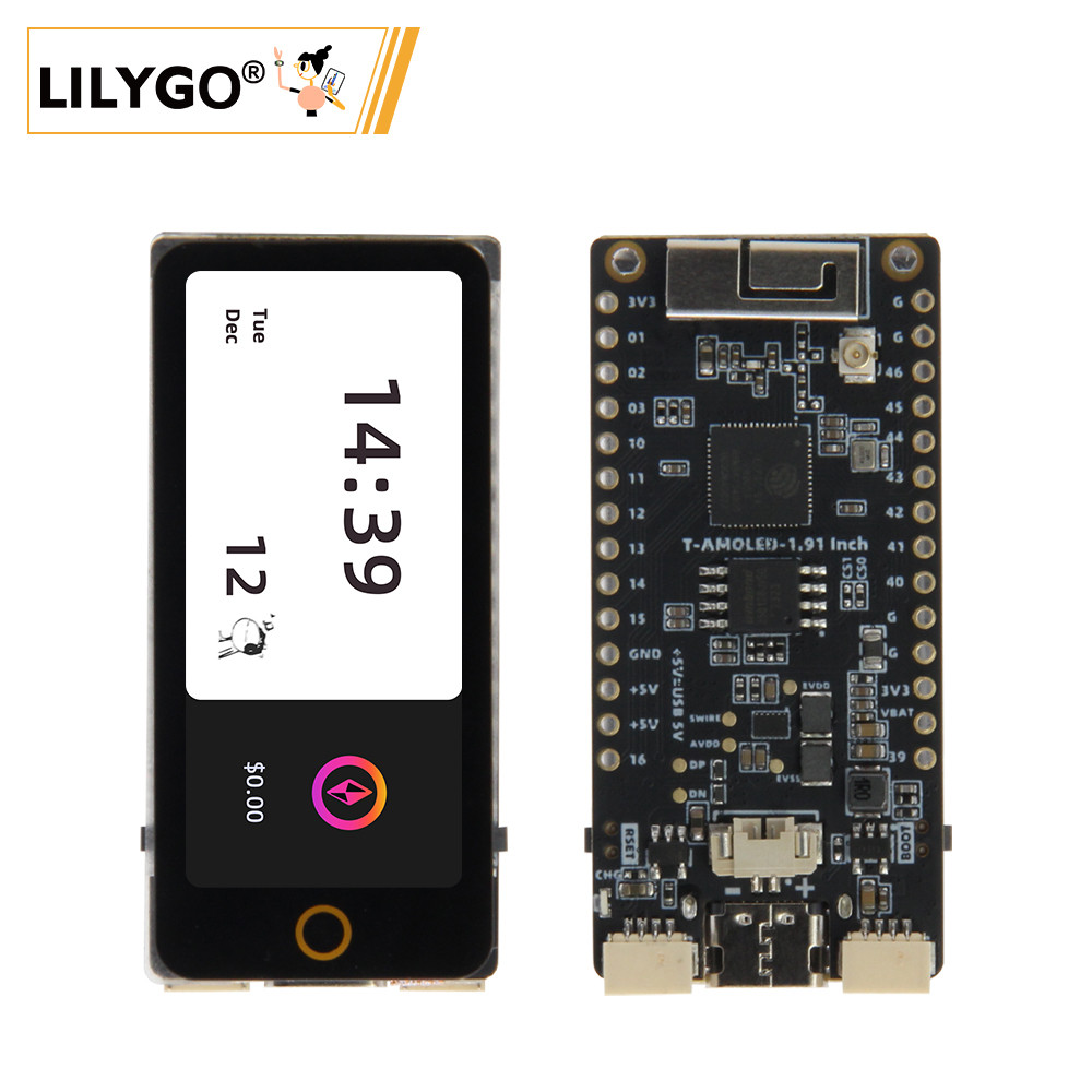 LILYGO® T-Display-S3 AMOLED ESP32-S3 1.91-inch RM67162 AMOLED Display Development Board OLED ...