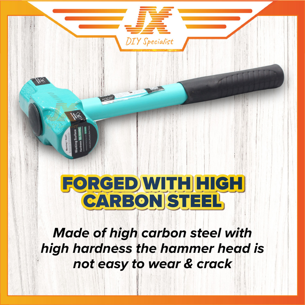 AIWO Sledge Hammer Elastic Handle Vibration Smashing Steel Head ...