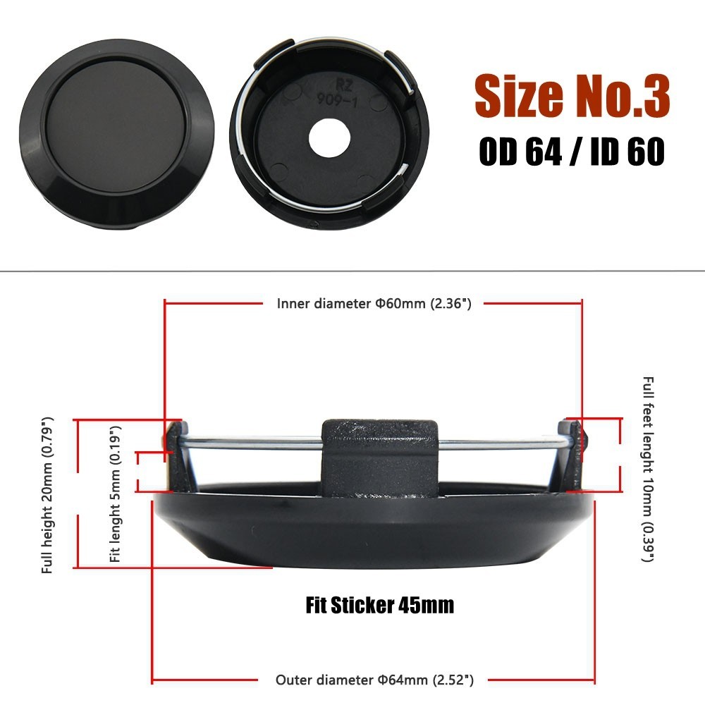 Japan Racing 60mm Wheel Center Cap 64mm Sport Rim Cap 65mm Hub Cap 66mm ...