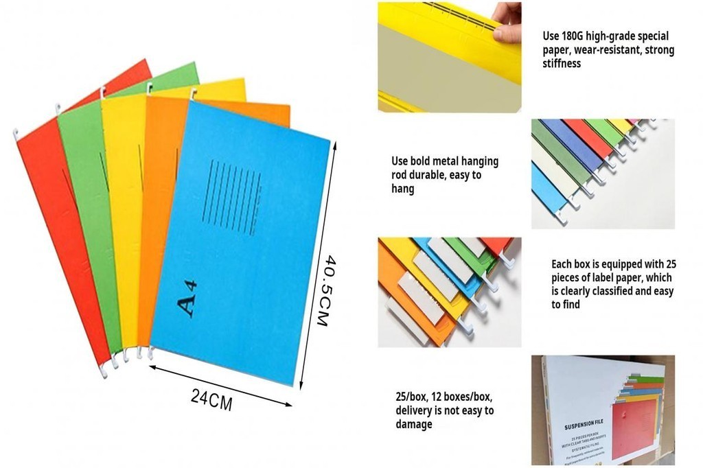 Office Filing Essentials File Organization Supplies Colorful Hanging ...