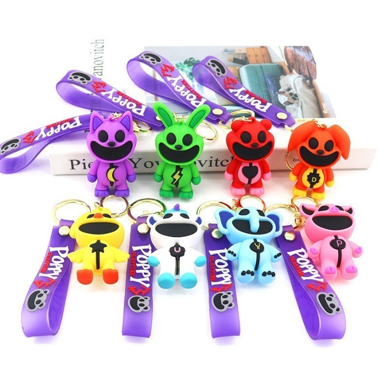 Smiling Critters Game Key Chain Poppy Playtime Pendant Cartoon Ornament ...