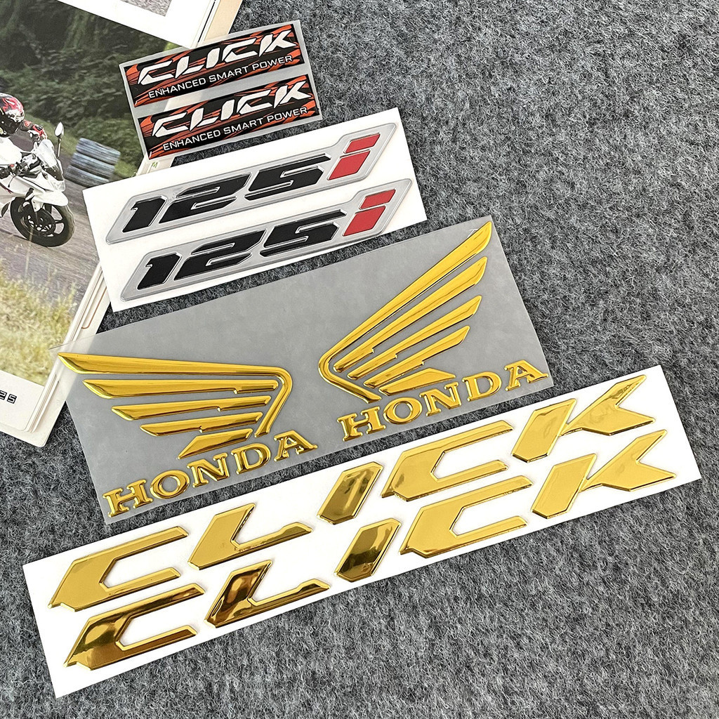 Honda Click 125i V3 150i Logo Emblem 8pcs/Set 3D Badge Decal Fuel Tank ...