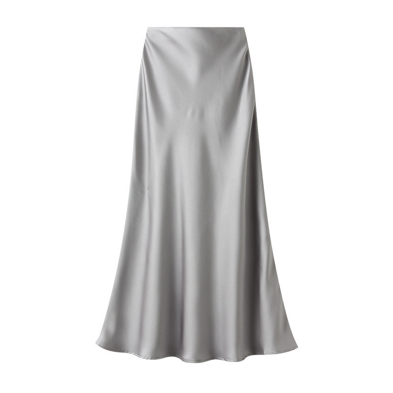 [12 colors]ANGEL Fashion women's midi skirt Fishtail solid color Korean ...