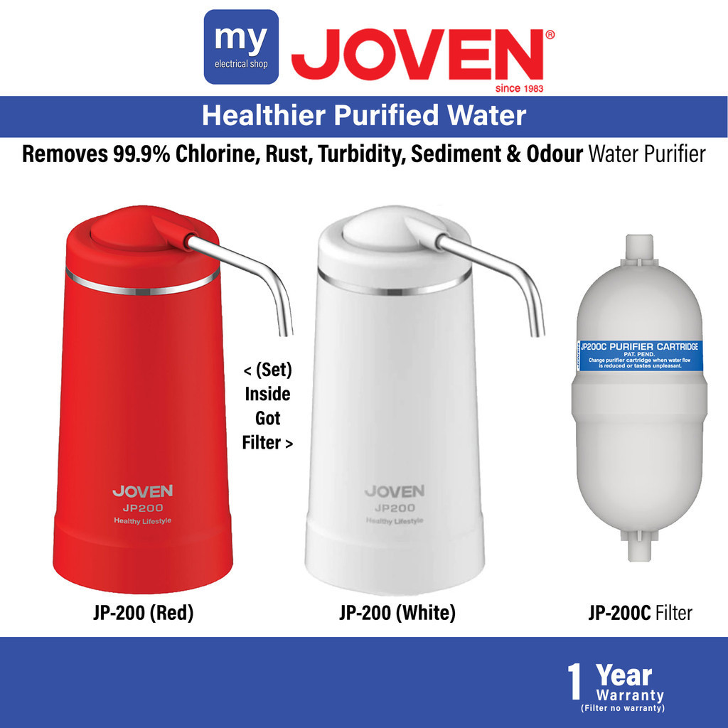 [Save up to RM 31.00] Joven JP200 Water Filter Water Purifier ( Red ...