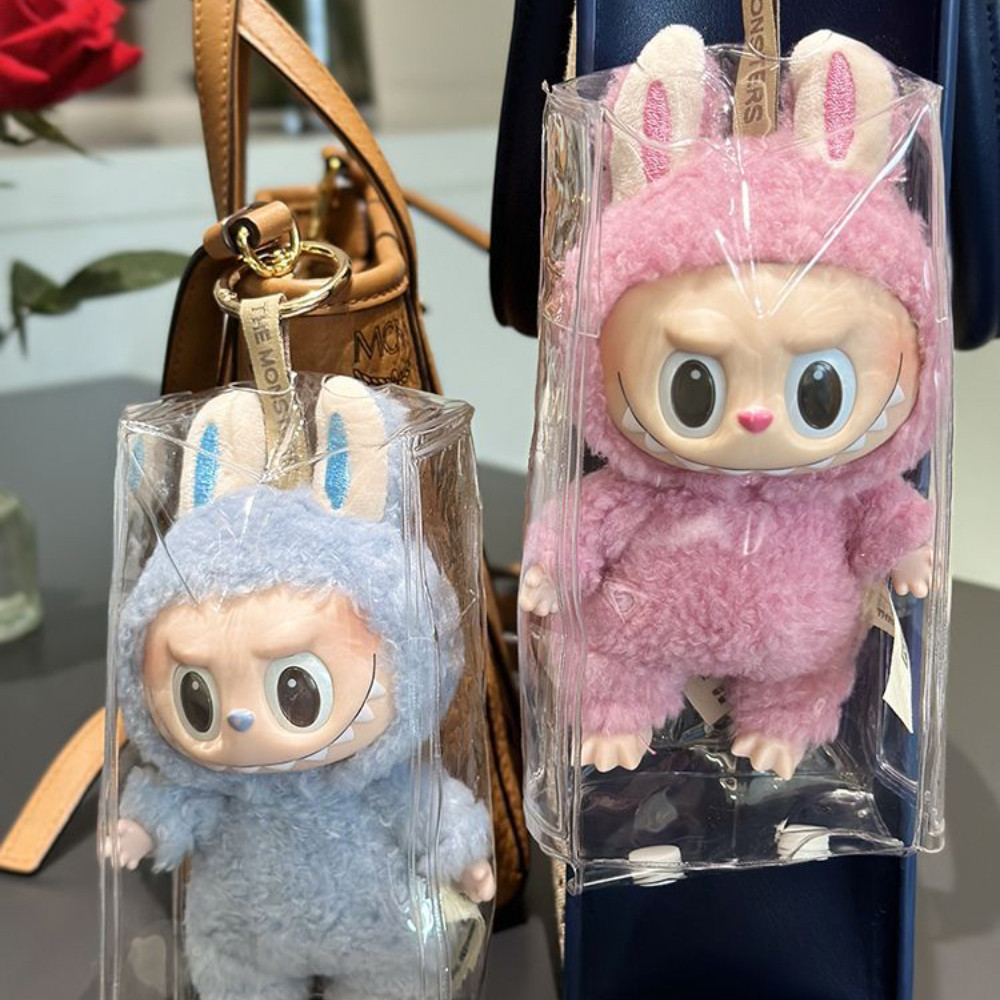 Labubu Transparent Storage Bag Keychain Protective Cover Dustproof and ...