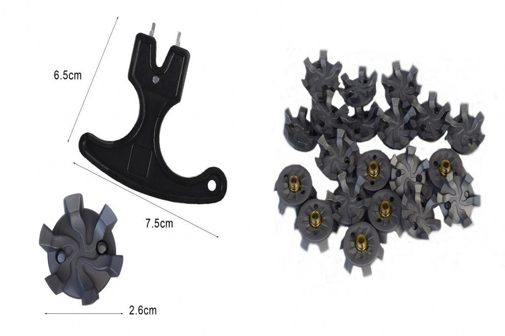 6-way Stability Design Spikes Golf Shoe Spikes Replacement 20pcs Golf ...