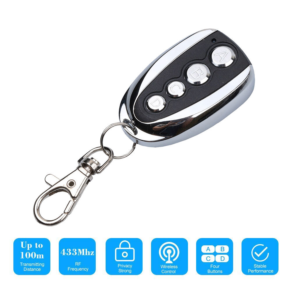 433MHz Wireless Remote Control 4 Channel Rolling Code Auto Cloning ...