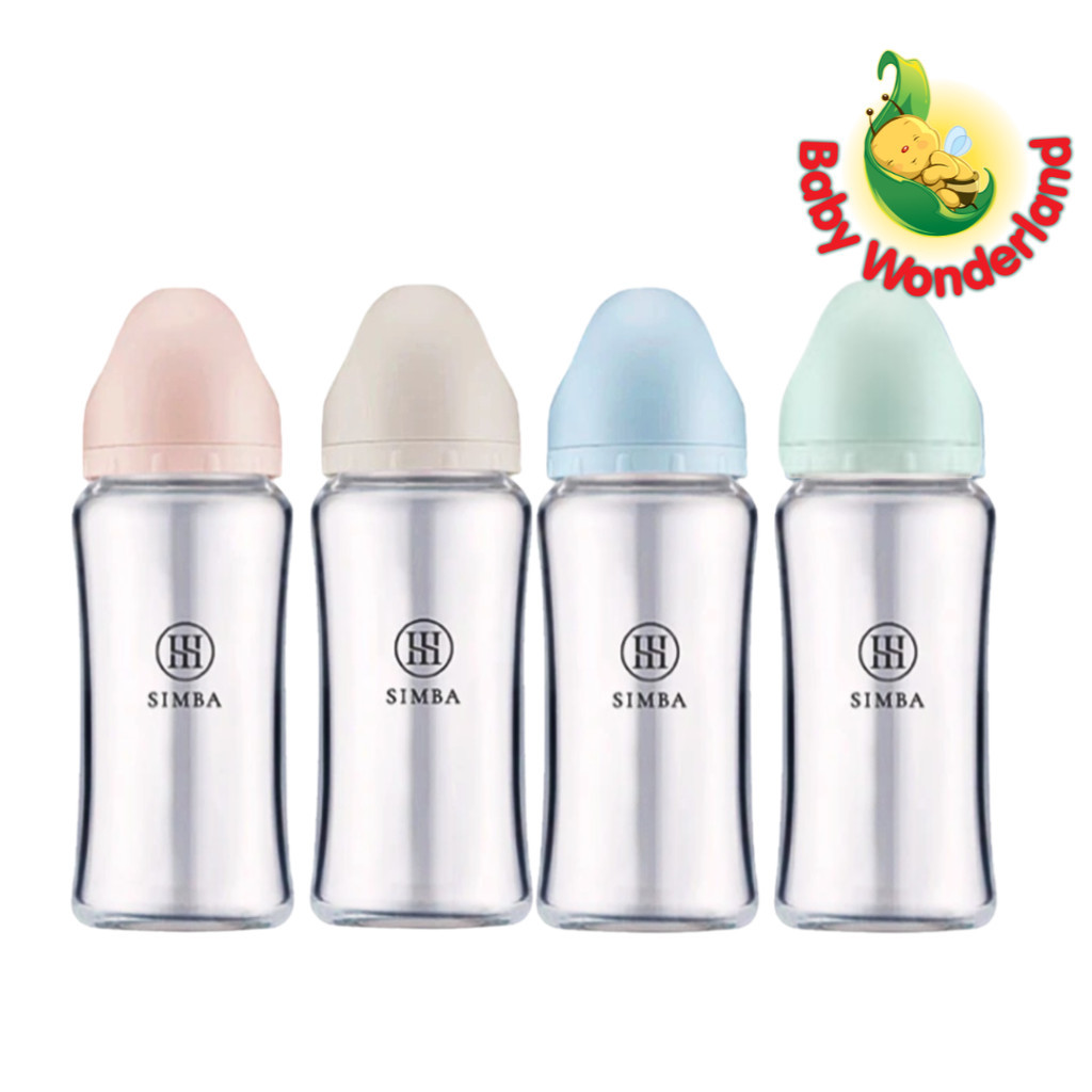 Simba Allonge Wide Neck Round Hole Glass Feeding Bottle (270ml) | Shopee Malaysia