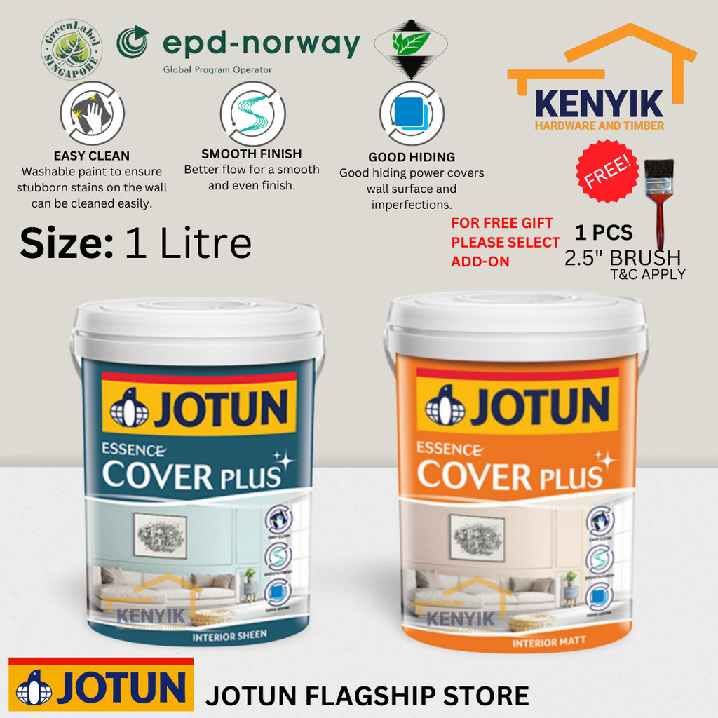JOTUN 1L Essence Cover Plus Sheen/Matt (Interior Paint) | Shopee Malaysia