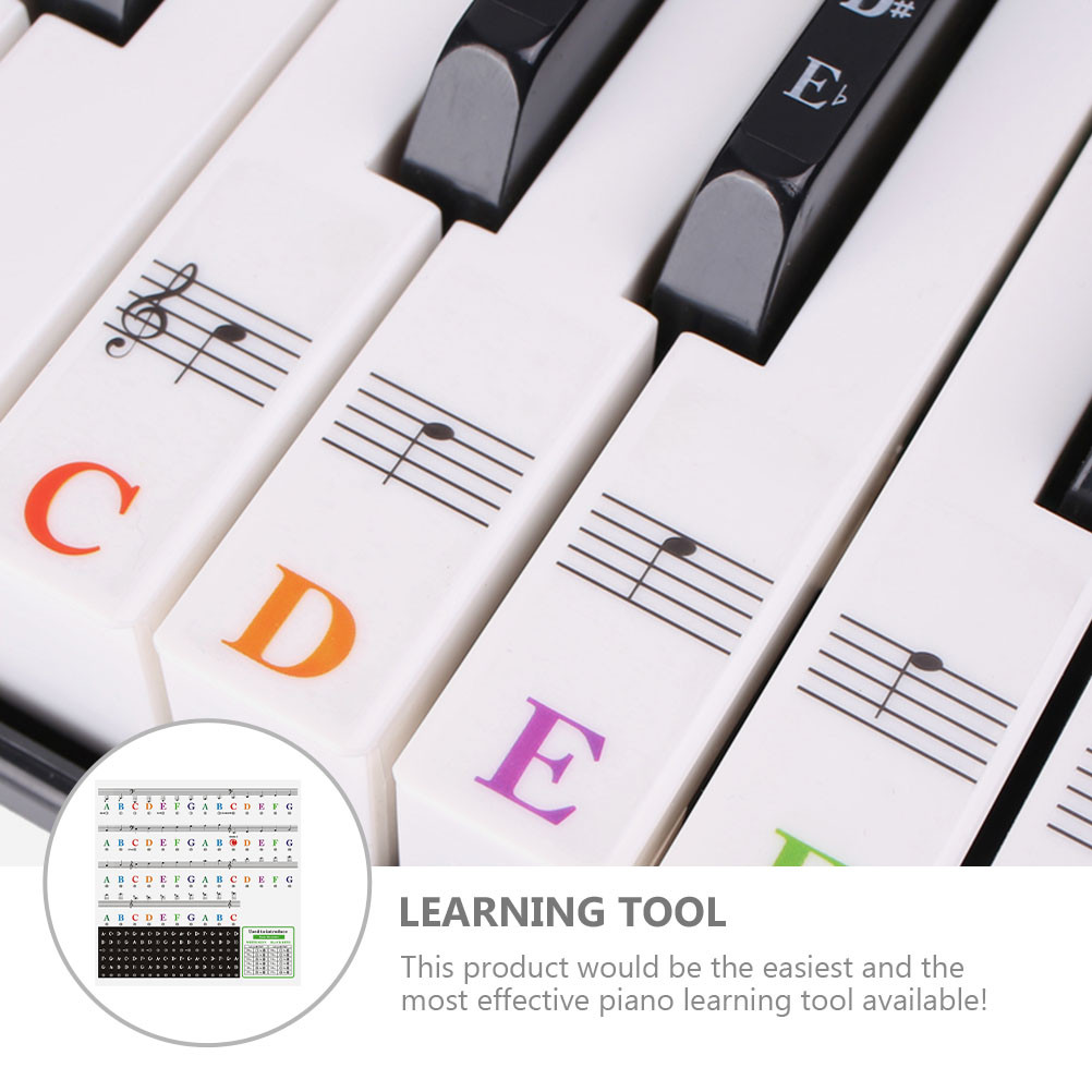 Piano Stickers Notes Silicon Practice Musical Keyboard Sheet ...