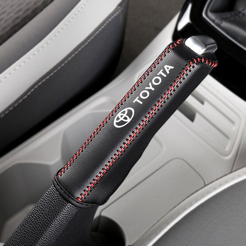 Universal Leather Car Handbrake Hand Brake Cover Protective Case for ...