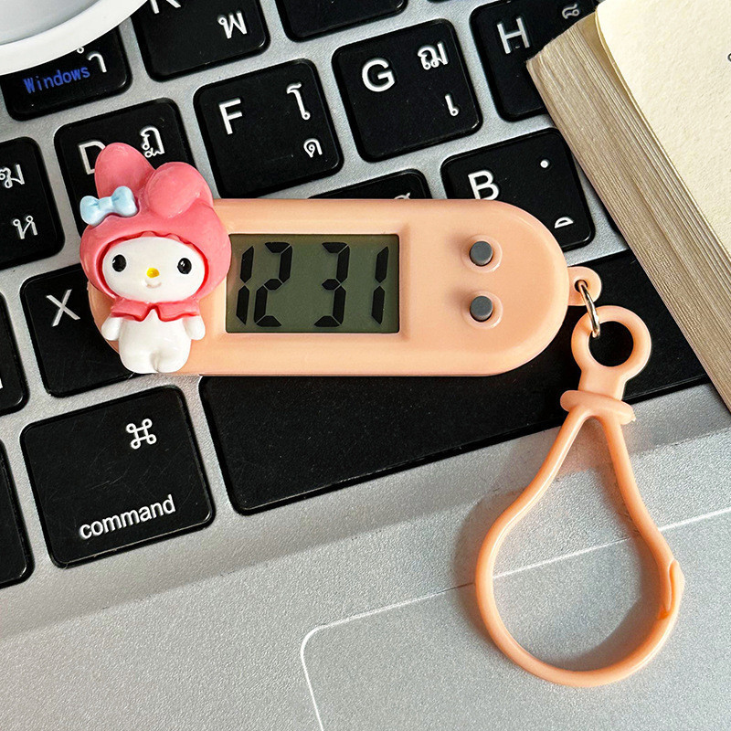Cute Cinnamoroll Melody Kuromi Mini Portable Electronic Clock Digital ...