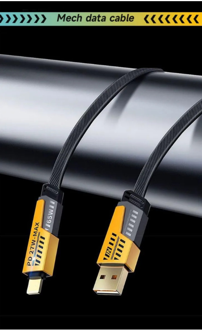 4in1Convertible Metal Fast Data Braided Cable PD 65W C to C Multiple ...