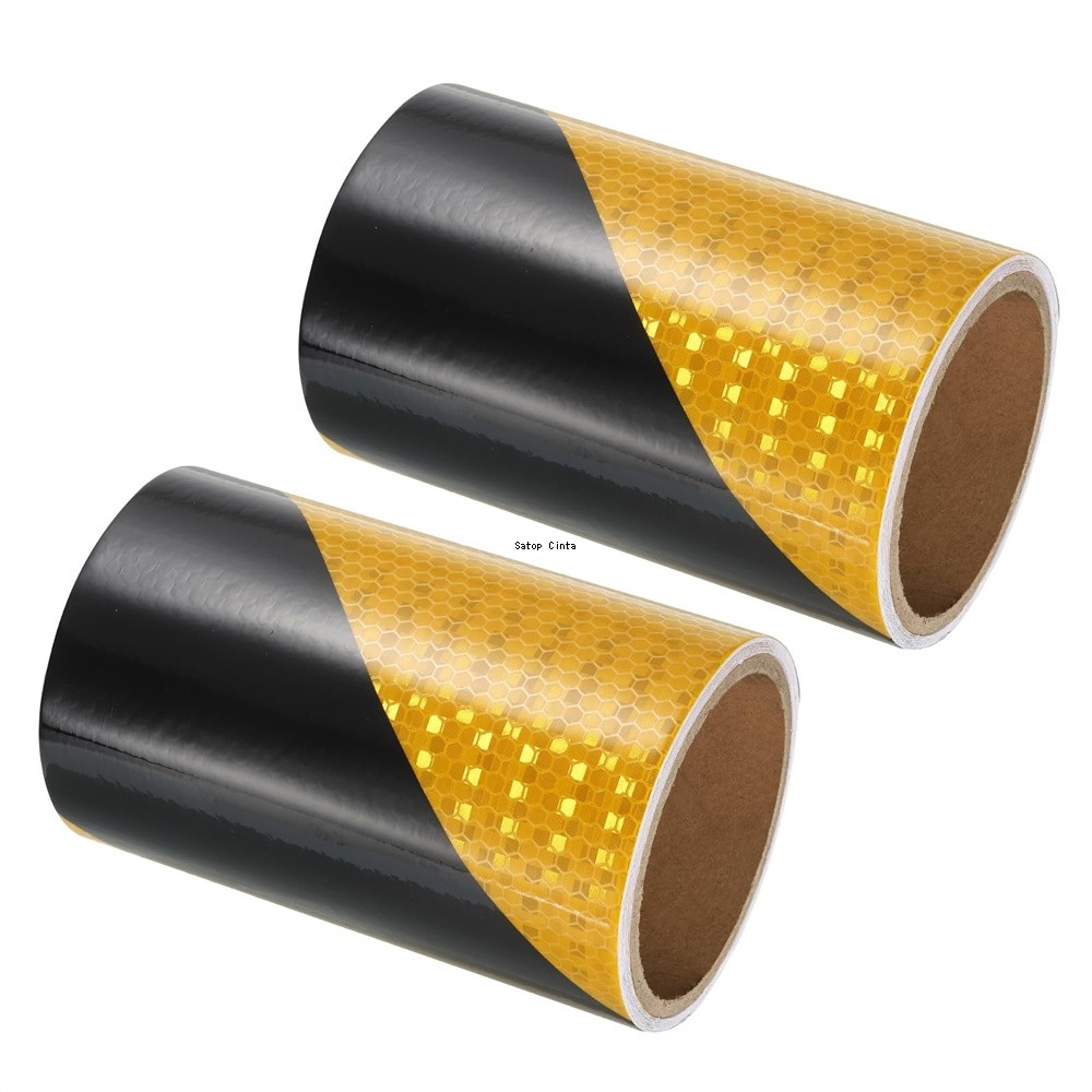 5cm/10cm/15cm/20cm*3M Reflective Tape Twill Yellow-Black Waterproof ...