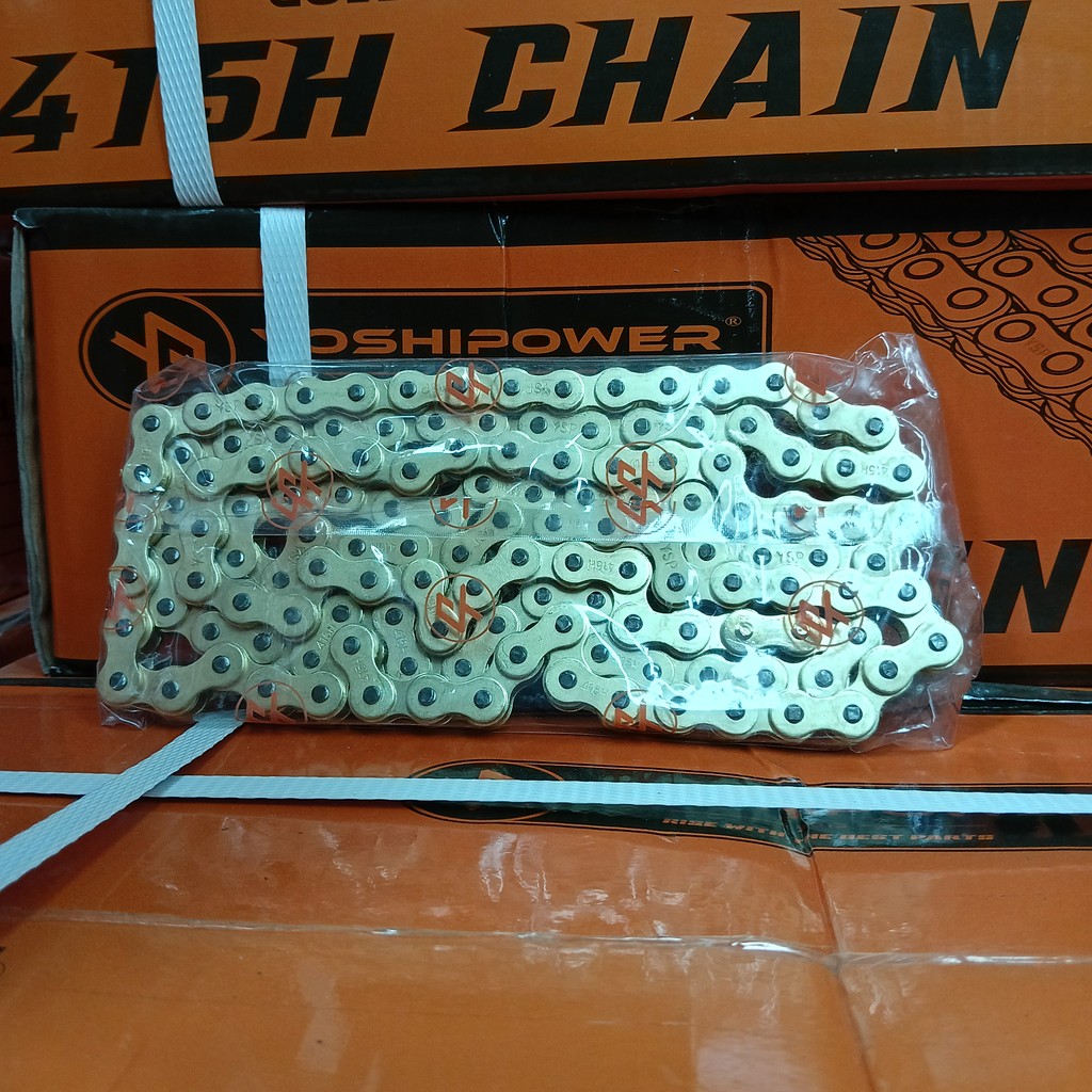 415 YOSHIPOWER CHAIN RANTAI MOTOR 114L 122L 132L GOLD HEAVY DUTY YSP ...