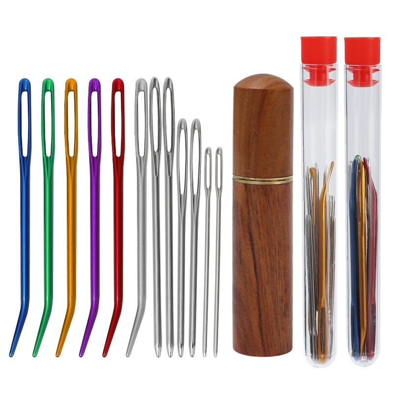12Pcs Large Eye Curved Needle - Safe, Rough Thin Styles, Multiple Style ...