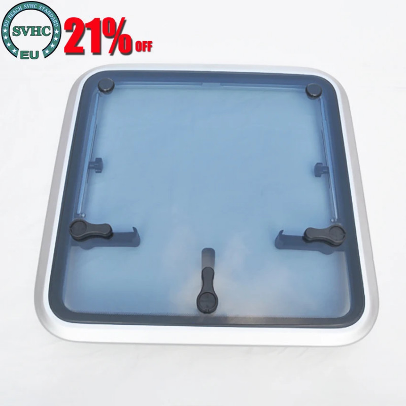 525x525mm Marine Anodized Aluminum Square Hatch Porthole With Tempered ...