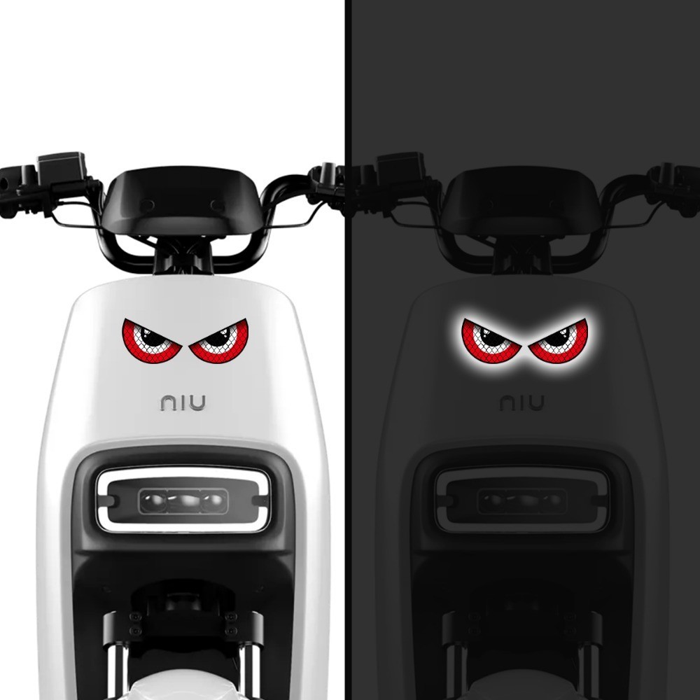 Para Moto Reflective Eye Stickers Safety Warning Motorcycle Body Helmet ...