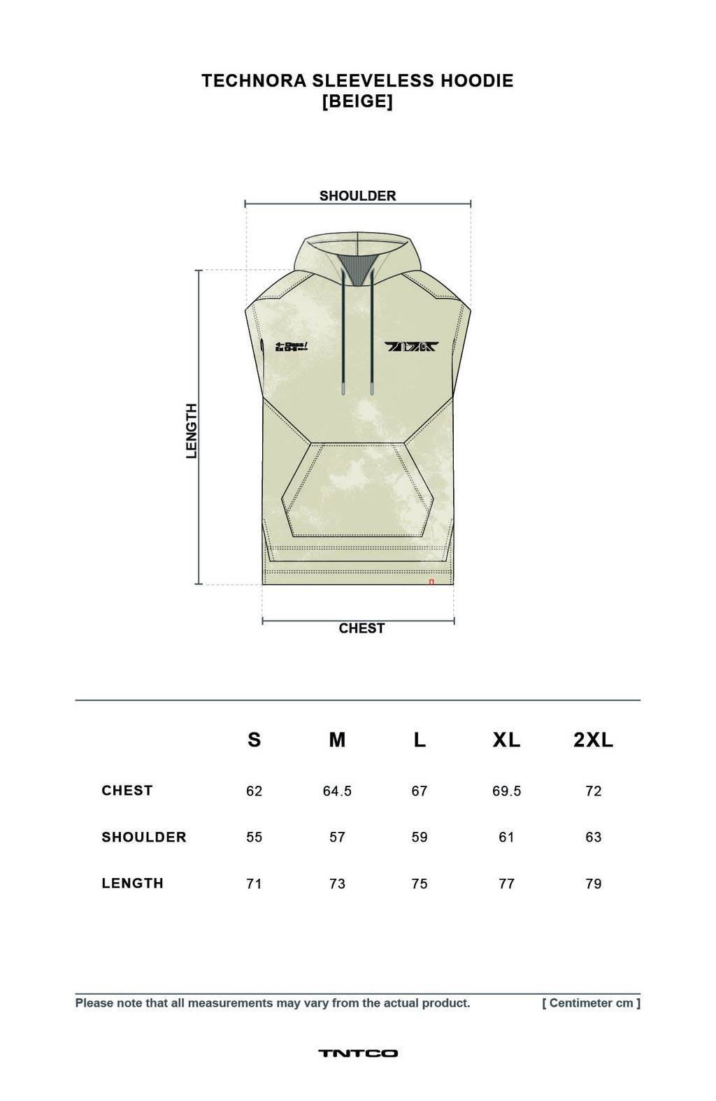 Technora Sleeveless Hoodie (Beige) | Shopee Malaysia