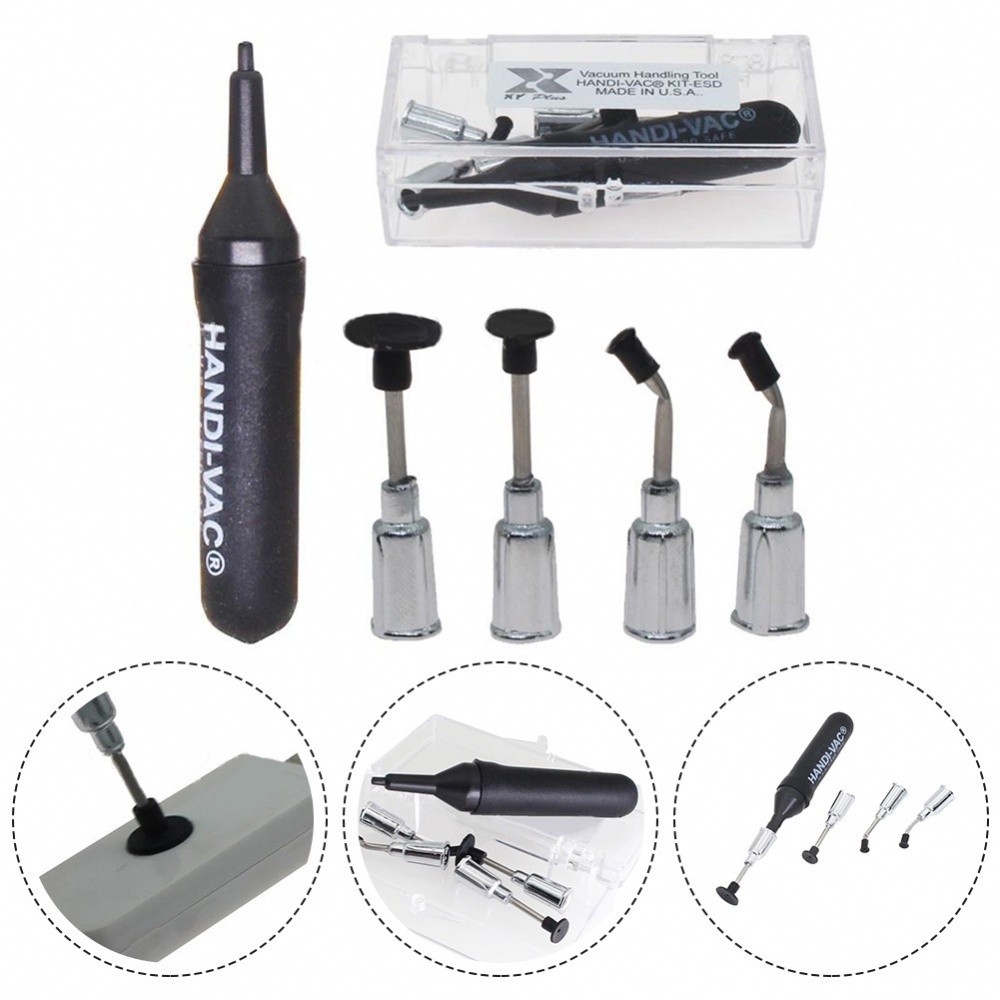 Vacuum Pen Suction Pen IC SMD Tweezers Picking Tool Rubber With 4 ...