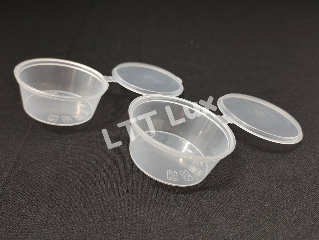 TCC035 35ml Round Container Hinged Lid (50pcs±) / 35 ml Disposable ...