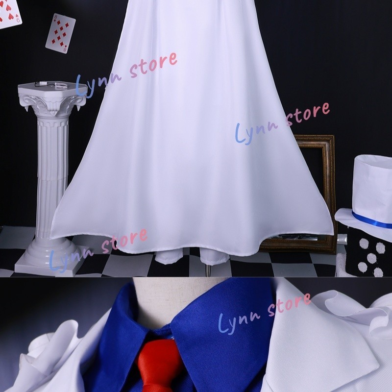 Kuroba Kaito Cosplay Anime DETECTIVE CONAN Costume White Uniform Suit ...