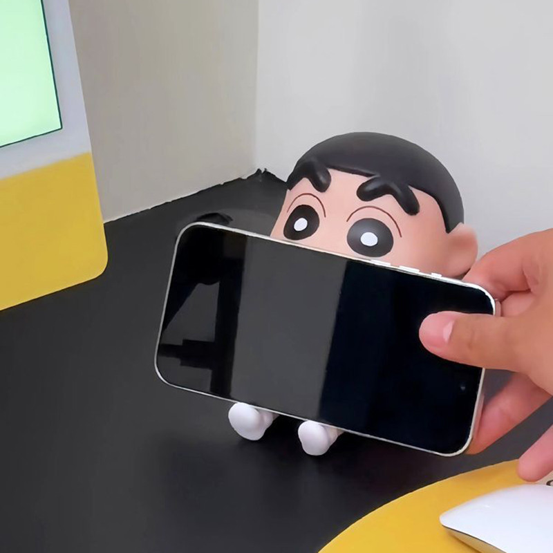 Creative Crayon Shin-chan Phone Stand Cute Cartoon Desktop Ornaments ...