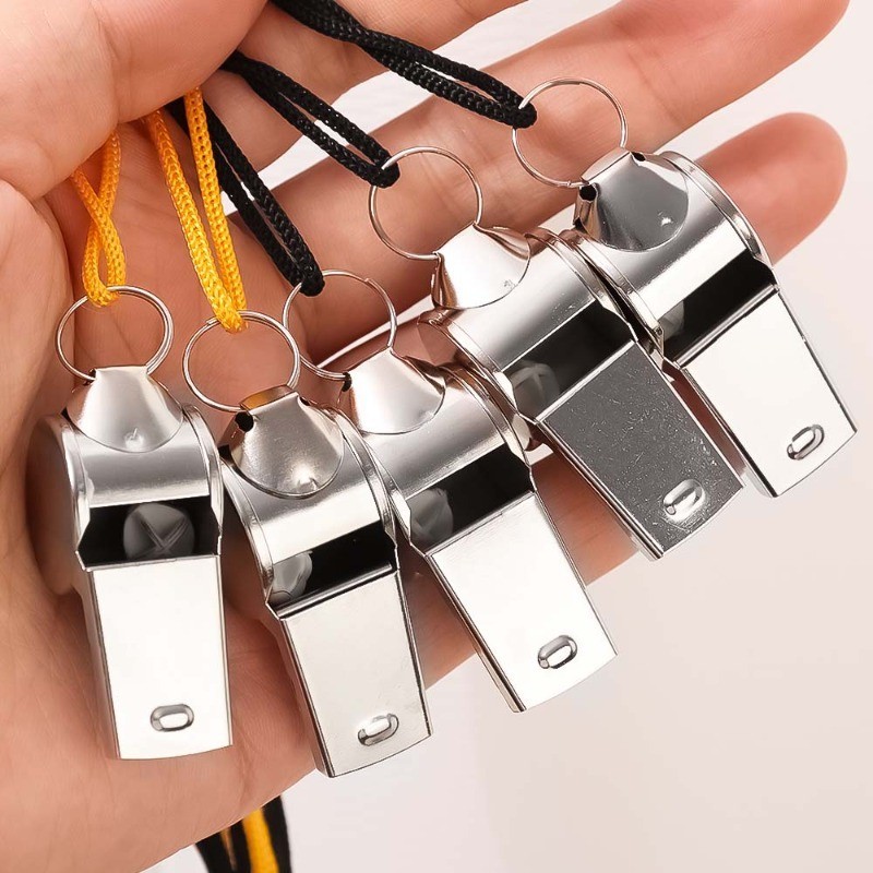 Stainless Steel Whistle - Metal Whistle with Lanyard - Professional ...