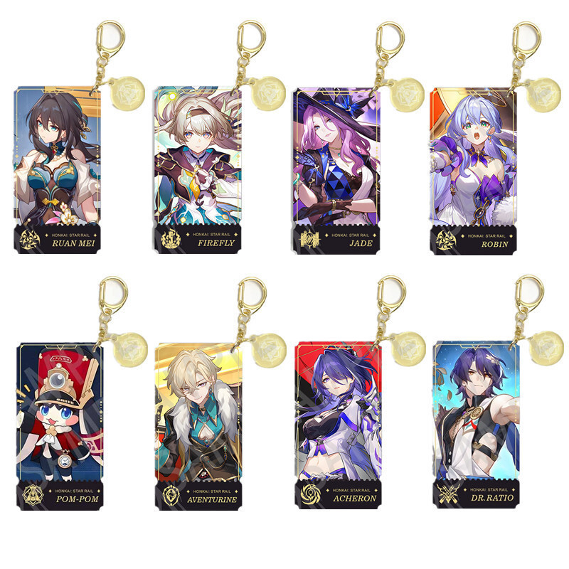 Honkai Star Rail Bilayer Acrylic Plate Keychain Firefly Acheron ...