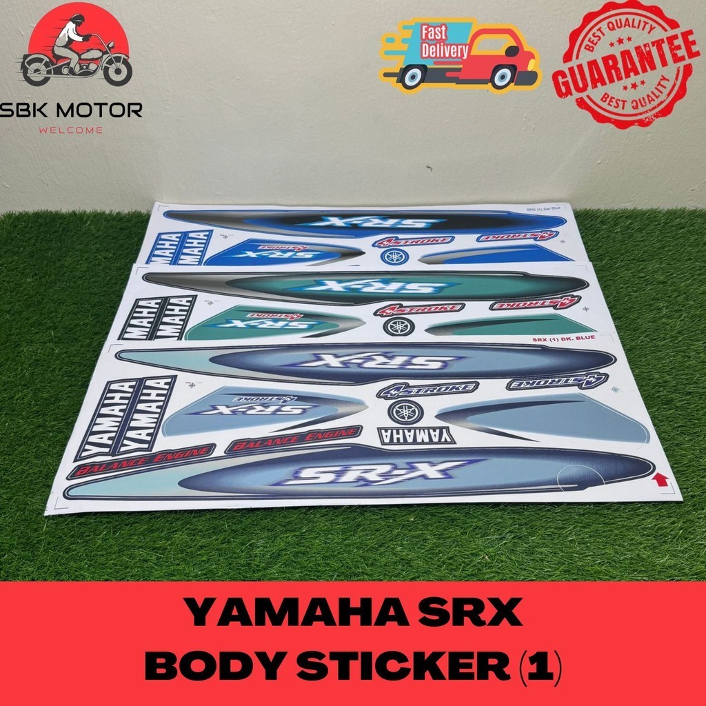 YAMAHA SRX (1) BODY STICKER-GREEN/DARK BLUE/BLUE | Shopee Malaysia