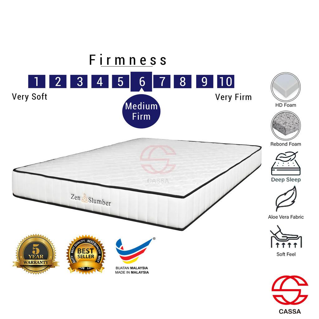 Cassa ZEN Slumber Aloe Vera Skin Care Knitted Fabric 8" High Density ...