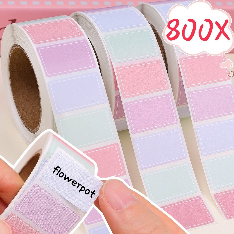 800Pcs/Roll Colorful Label Stickers - For Notes File Seasoning ...