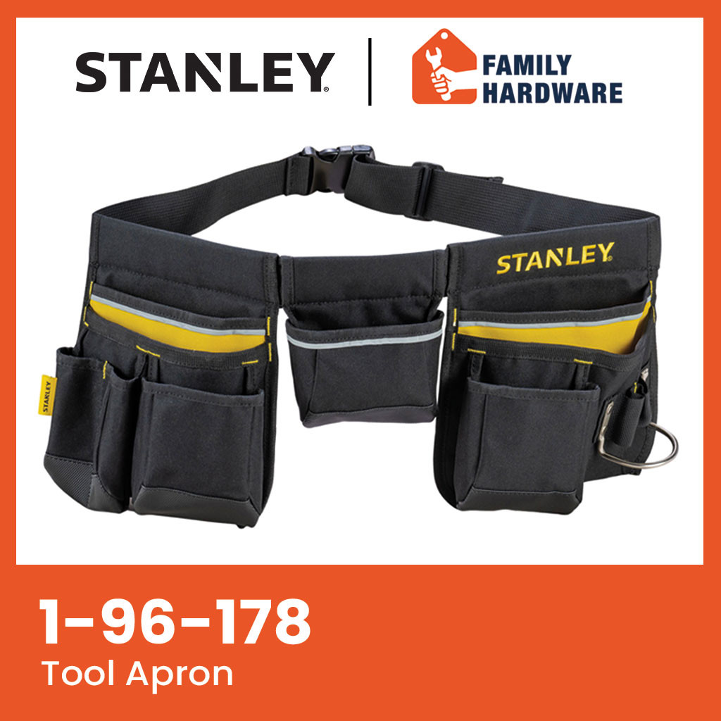 STANLEY 1-96-178 Tool Apron Tool Belt Multiple Pocket Storage Organizer ...